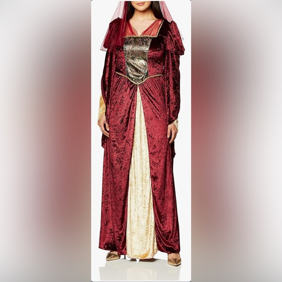 Fun World | Other | Luxurious Burgundy And Gold Womens Cape | Poshmark